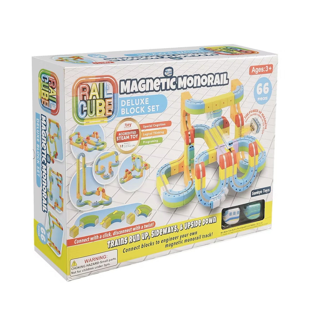 Rail Cube Magnetic Monorail Deluxe Set | Wonder Works Toys